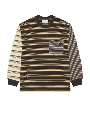 SONG FOR THE MUTE Oversized Crew Neck Pullover In Black - Charcoal