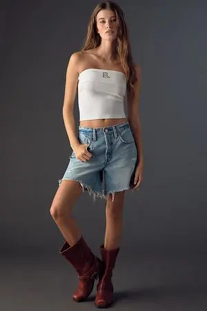 L*Space Andie Ribbed Tube Top With Embroidered Detail