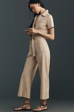 Maeve Colette Linen Stretch Jumpsuit