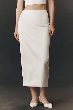 Bhldn Satin Maxi Column Skirt
