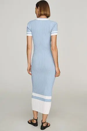 EN SAISON Ribbed Knit Midi Sweater Dress