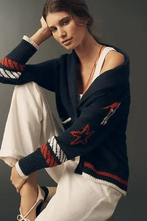 Maeve Sailboat Cardigan - Navy