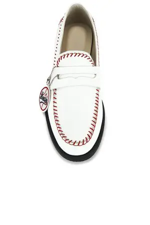 DUKE + DEXTER Baseball Penny Loafer - Cream