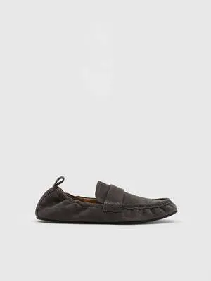 ATP ATELIER Lauria Suede Slip-on Loafers - Peltro