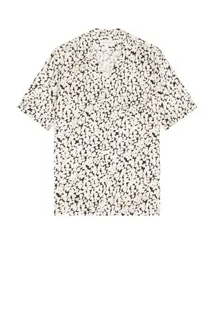 Dries Van Noten Carltone Shirt In Metallic Silver - Ecru