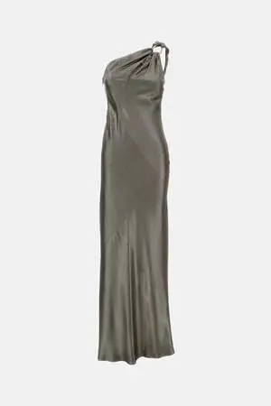 Max Mara Odissea Long Dress Metallic One-shoulder Lam