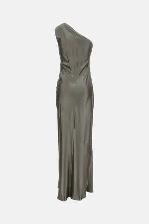 Max Mara Odissea Long Dress Metallic One-shoulder Lam