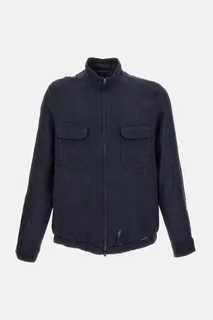 Herno Linen Safari Jacket - Blue