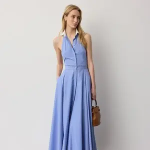 Women's Sleeveless Halter Day Dresses