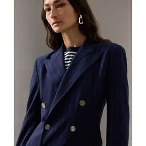 Ralph Lauren Camden Striped Wool Day Dress