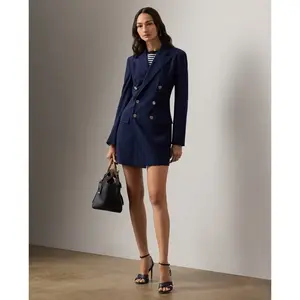 Ralph Lauren Camden Striped Wool Day Dress