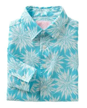 PINK HOUSE Linen Shirt Agave Turquoise