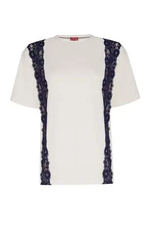 Women's Oversized Lace Panel T-Shirts