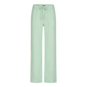 MAISON TANGERINE Mint Linen Wide Leg Trousers - Green