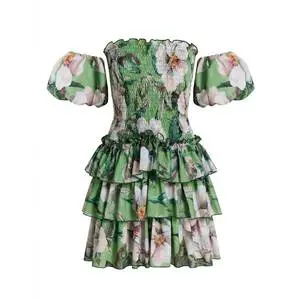 NUR KARAATA Riviera Ruffle Mini Dress
