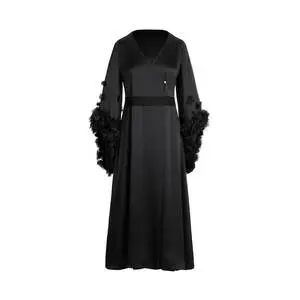 SCARLETT GASQUE Floral Affair Robe - Black