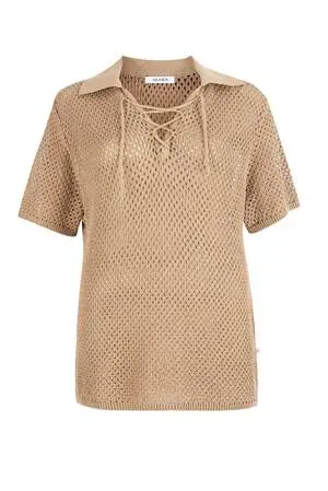 SALANIDA Polo Lace Knit Shirt