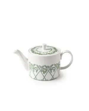 PINK HOUSE Fine Bone China Small Teapot Palms - Green
