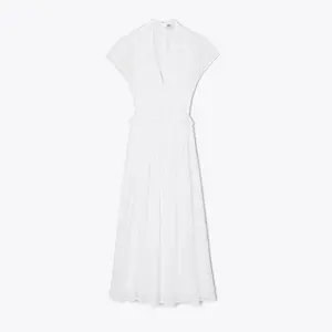 Tory Burch Eyelet Cotton Midi Dress - White