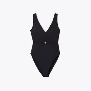Tory Burch Belted Swimsuit - Black