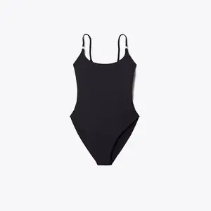 Tory Burch One-piece Swimsuit With Adjustable Straps - Black
