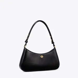 Tory Burch Robinson Zip Top Shoulder Bag - Black