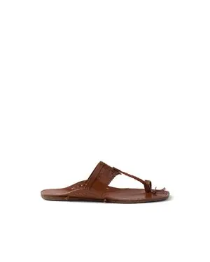 Prada Leather Kolhapuri Sandals