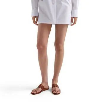 Prada Leather Kolhapuri Sandals
