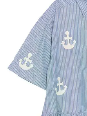 STELLA NOVA Striped Mini Dress With Anchor Appliqu