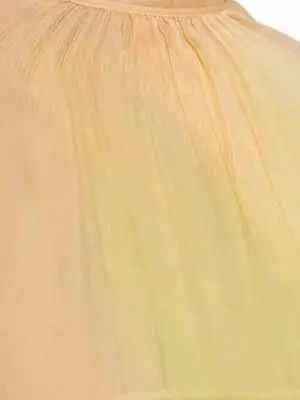 Chloé Beige Silk Ruffled Cape Effect Mini Dress