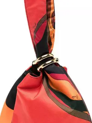 Emilio Pucci Marmo Print Silk Tote Bag