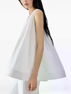 Jacquemus Norma Sleeveless V-neck Blouse With Rond-carré Brooch