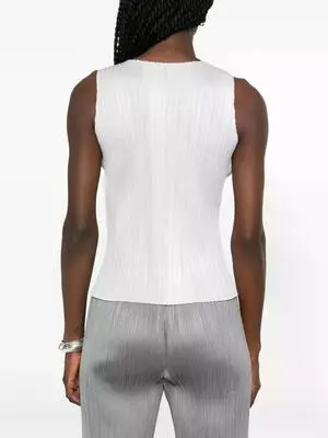 Issey Miyake Sleeveless Pleated Top