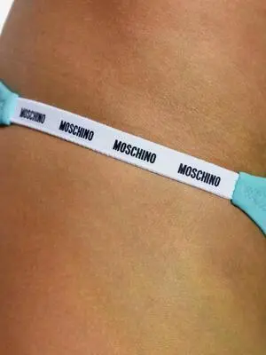 Moschino Detail Bikini Bottoms - Blue