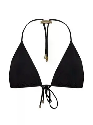 Moschino Triangle Bikini Top With Rose Detail