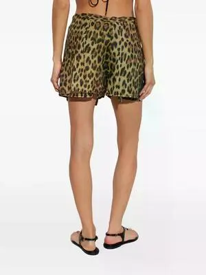 Moschino Leopard-print Wrap Short Pareo
