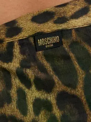 Moschino Leopard-print Wrap Short Pareo