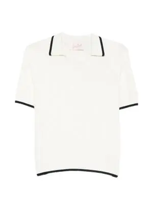 MC2 SAINT BARTH Amaris Braid Cable-knit T-shirt - Neutrals