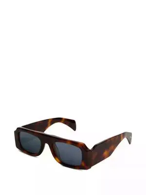 JIL SANDER Sculptural Rectangle Frame Sunglasses - Brown
