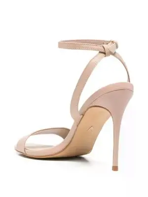 ANDREA CARRANO Leather Stiletto Sandals - Pink