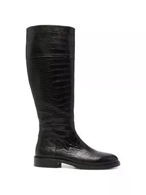 ADRIANNA FERETTI Knee-high Boots With Croc-effect Texture