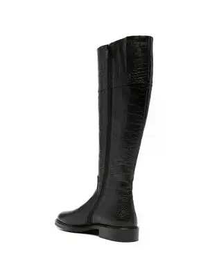 ADRIANNA FERETTI Knee-high Boots With Croc-effect Texture