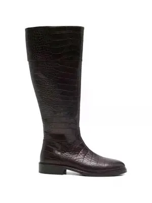 ADRIANNA FERETTI Knee-high Boots With Croc-effect