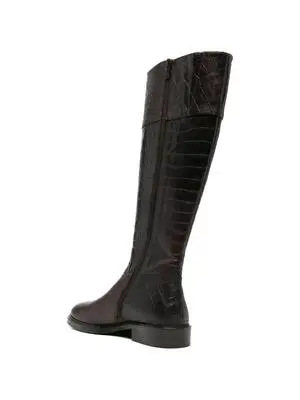 ADRIANNA FERETTI Knee-high Boots With Croc-effect