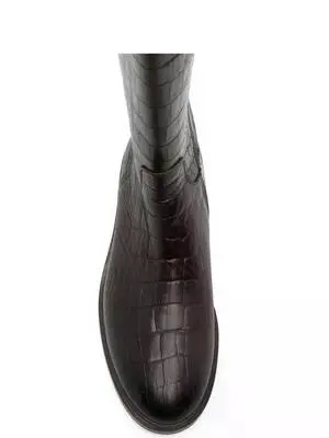 ADRIANNA FERETTI Knee-high Boots With Croc-effect