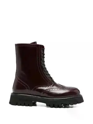 ADRIANNA FERETTI Brogue Detail Lace-up Boots
