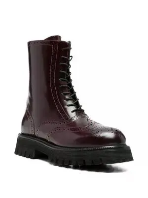 ADRIANNA FERETTI Brogue Detail Lace-up Boots