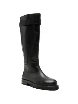 ADRIANNA FERETTI Knee-high Leather Boots With Buckle Detail