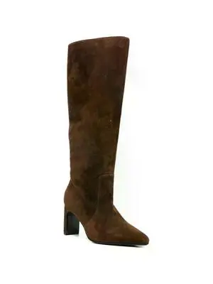 ADRIANNA FERETTI Pointed-toe Suede Knee-high Boots