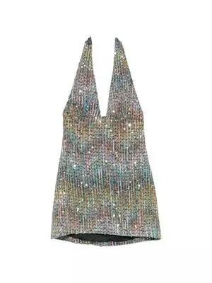 Missoni Sequin-embellished Halterneck Dress - Silver